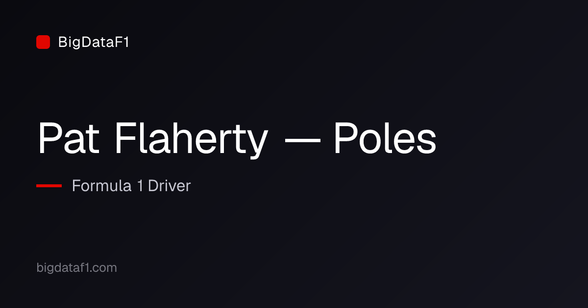 Pat Flaherty — Poles · BigDataF1